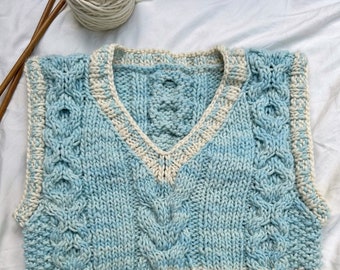 Knitting Pattern eng/esp Wasabi Vest Advanced Beginner/ Intermediate ...