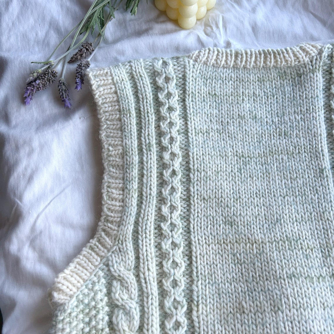 Knitting Pattern eng/esp Sage Vest Advanced Beginner/ - Etsy