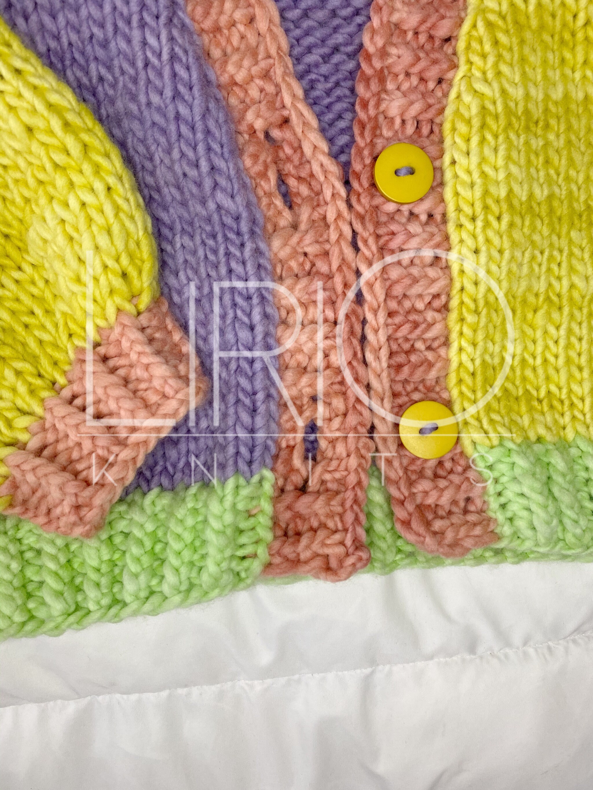 Knitting Pattern (eng/esp) | Miss Match Chunky Cardigan | Beginner ...