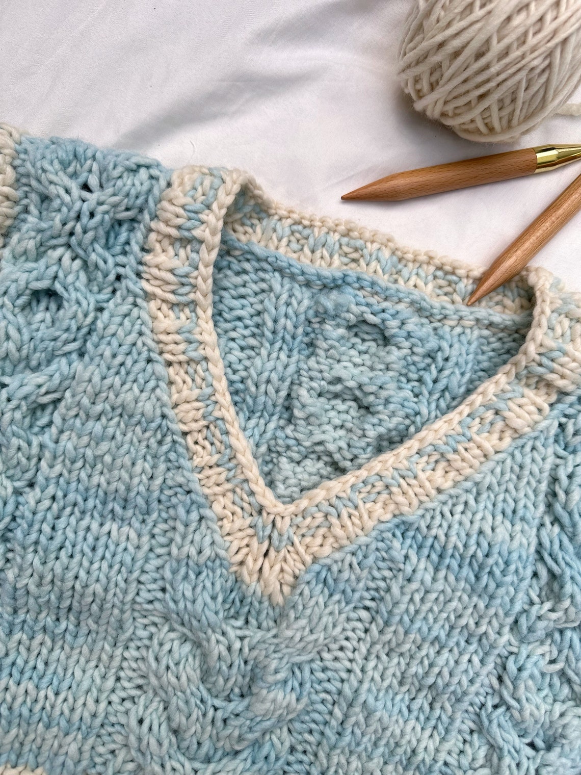 Knitting Pattern (eng/esp) | Inish Vest | Confident Beginner | Digital ...