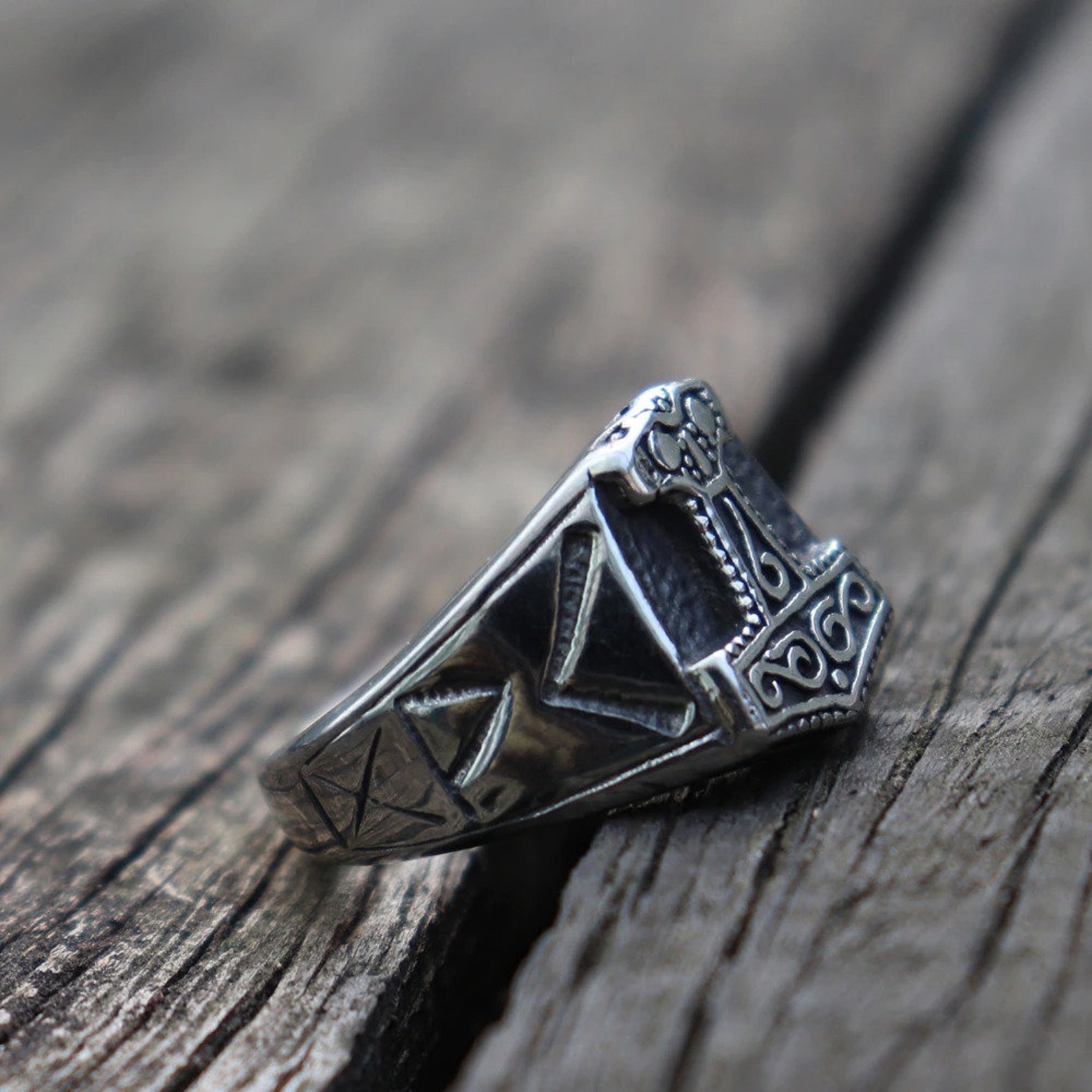 Thor Ring Mens Viking Odin Mjolnir Stainless Steel Ring Thor - Etsy