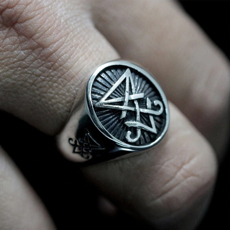 Sigil of Lucifer Satan Seal Ring Gothic Stainless Steel Signet - Etsy