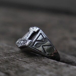 Thor Ring Mens Viking Odin Mjolnir Stainless Steel Ring Thor - Etsy