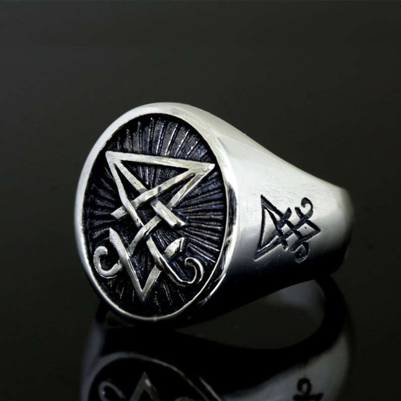 Sigil of Lucifer Satan Seal Ring Gothic Stainless Steel Signet - Etsy