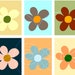 Floral Checkerboard Poster - Trendy Poster - Eclectic Wall Art - Groovy ...