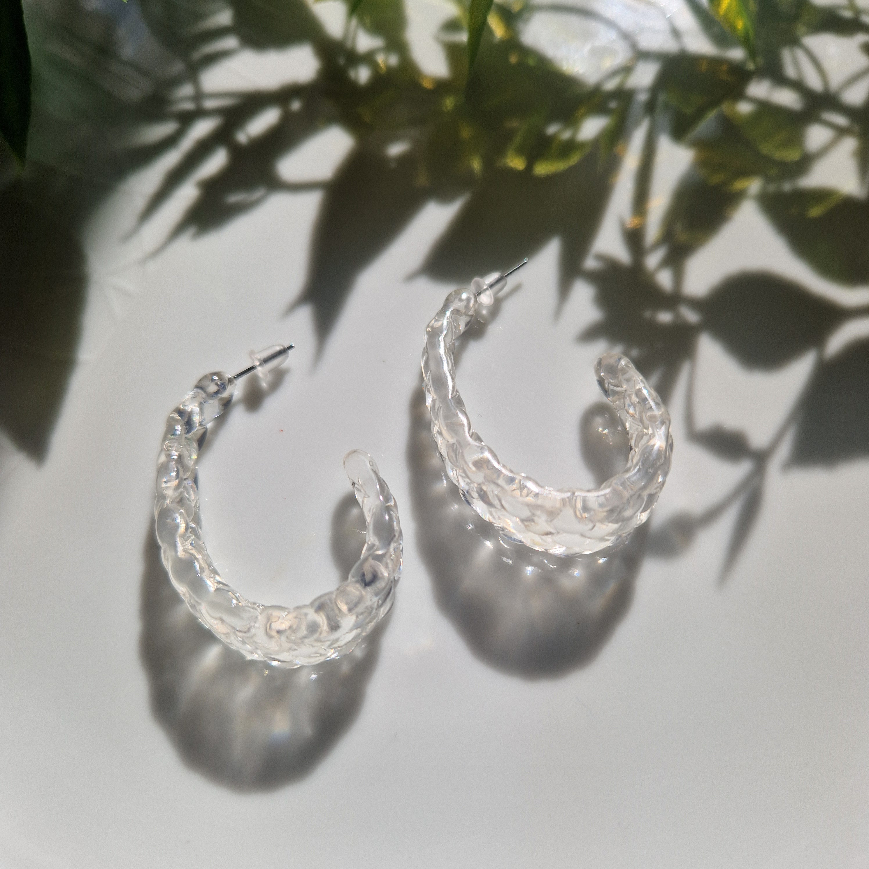Clear Jelly Hoop Earrings, See Through Hoops, Transparent Earrings ...