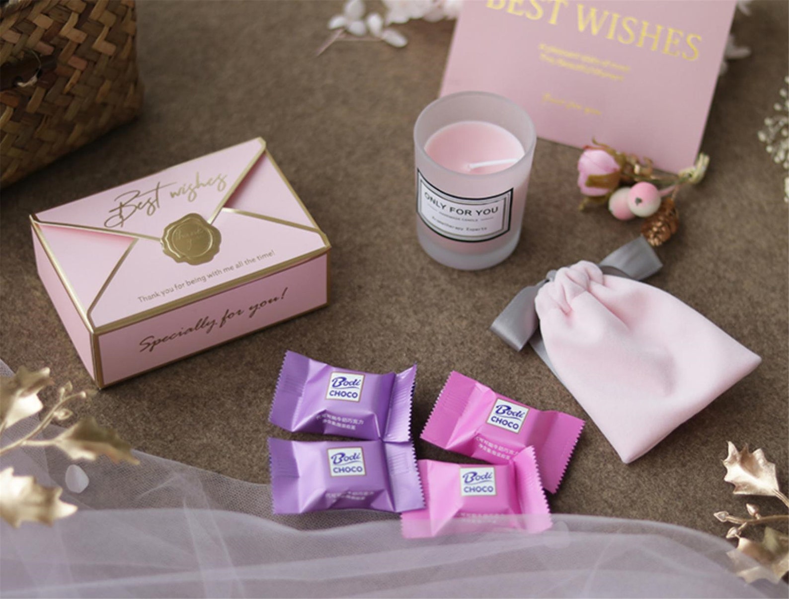 Pink Style Wedding Gift Set, Luxury Gift for Guest,bridemaid Wedding ...