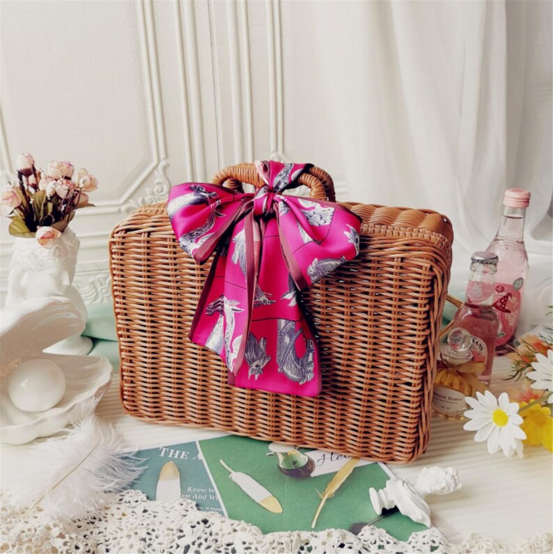Multi-color Empty Basket With Ribbon, Wedding Gift Basket for ...