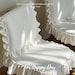 Customized Dining Chair Cover - Pure Cotton Ruffle Chair Cover - Cotton ...