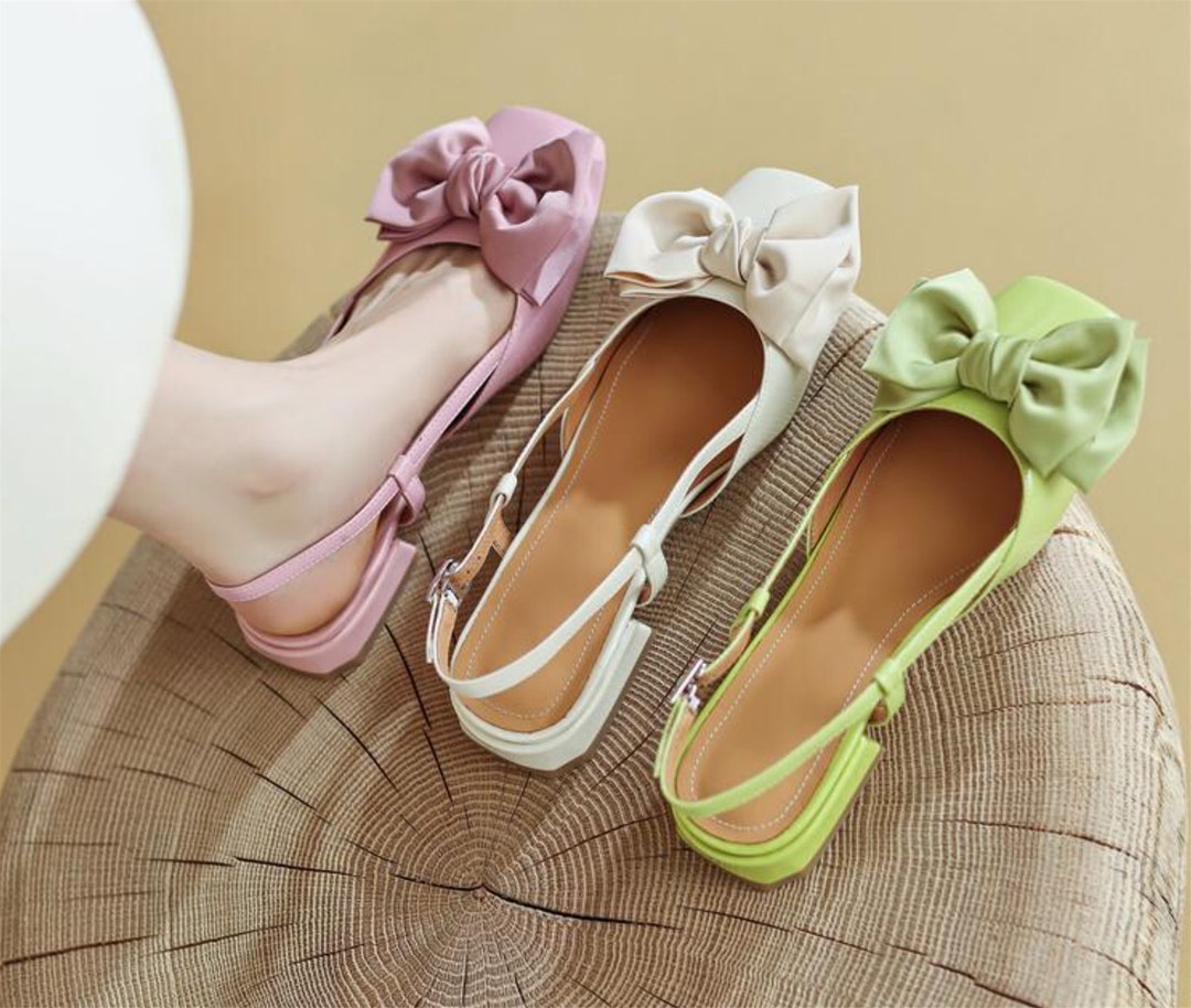 Wedding Shoes for Bridesmaid Ribbon Shoes Low Heel Elegant Wedding ...