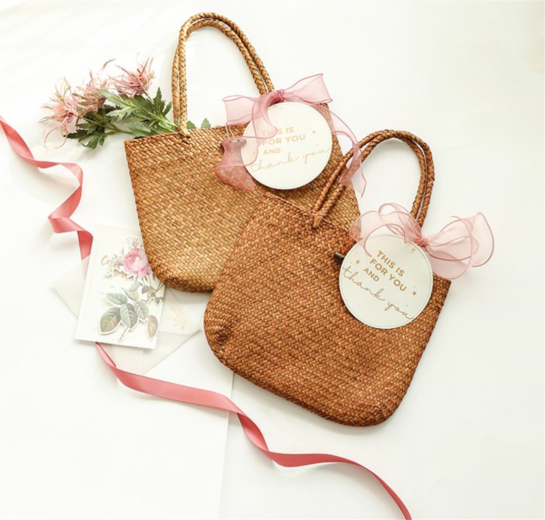 Hand-woven Empty Gift Bag, Bridesmaid Gift Bag, Baby Shower Gift Bags ...