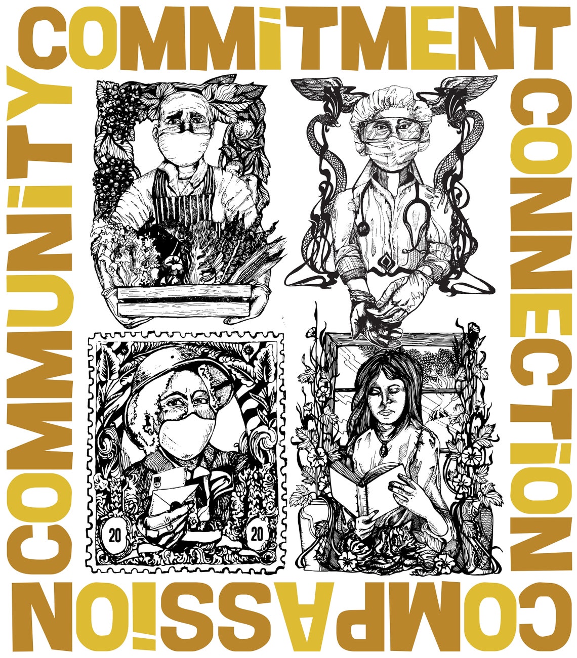 Community, Commitment, Connection, Compassion - Etsy