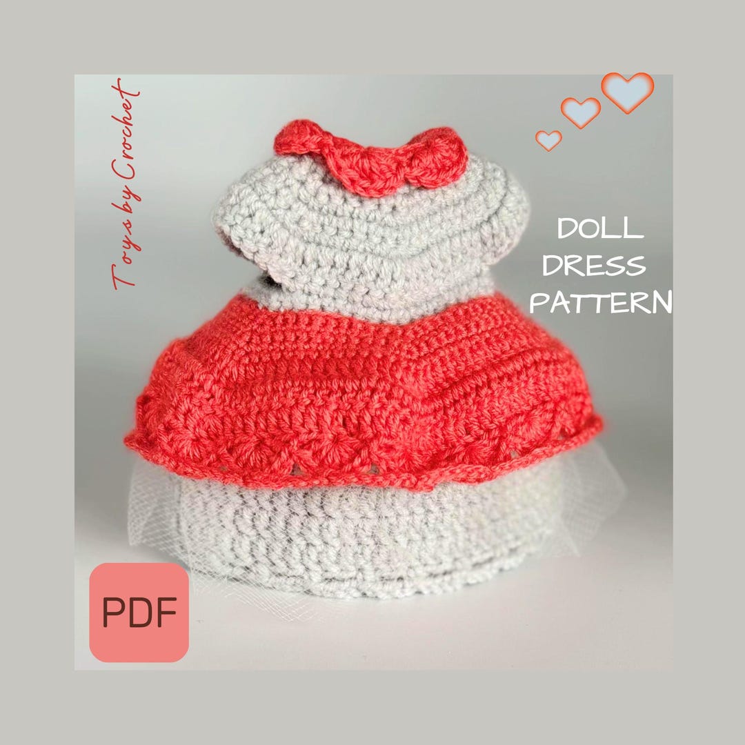 Doll Dress Crochet Pattern / Cute Crochet Doll Outfit / Clothes for ...