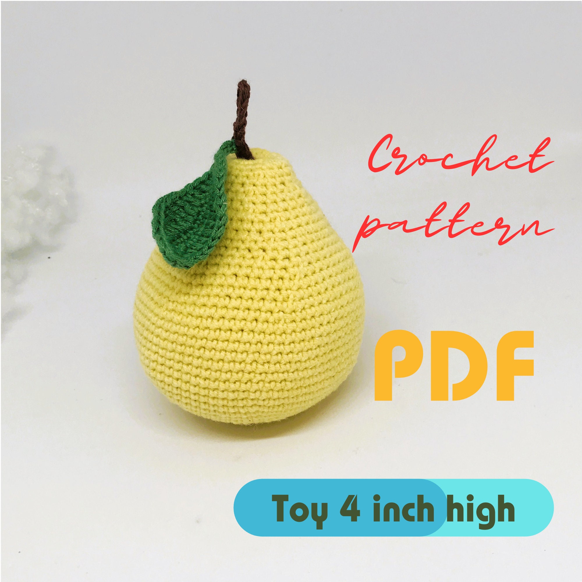 Pear Crochet Pattern Pdf amigurumi Pear Crochet Pattern for Beginners ...
