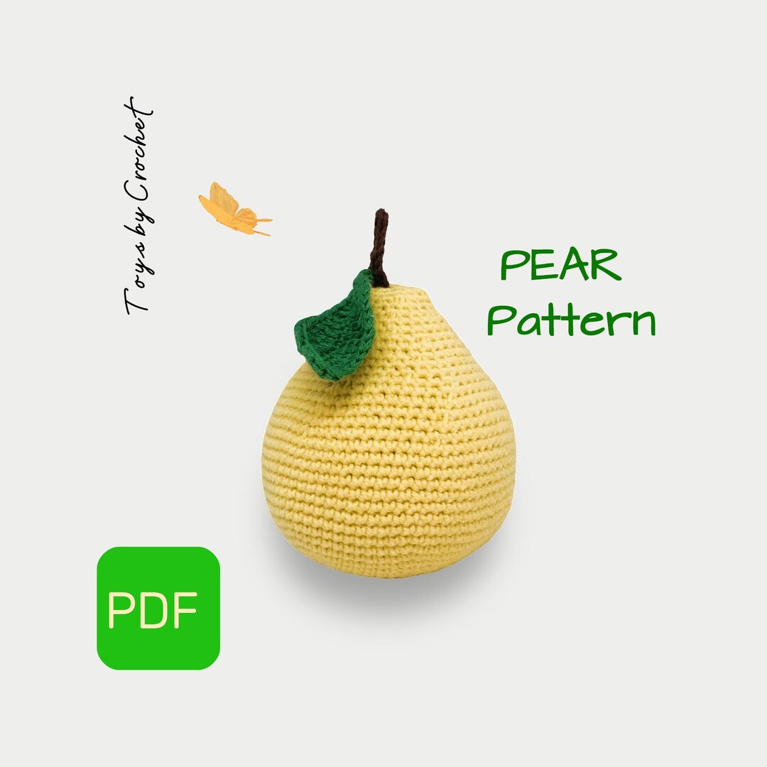 Pear Crochet Pattern Pdf amigurumi Pear Crochet Pattern for Beginners ...