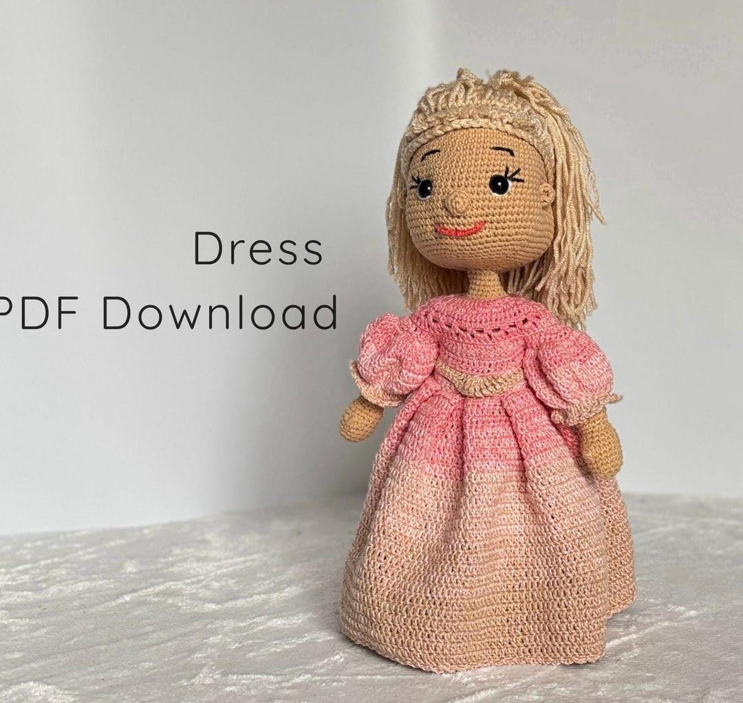 Amigurumi Doll Ball Gown Crochet Pattern – Two-piece Outfit PDF ...