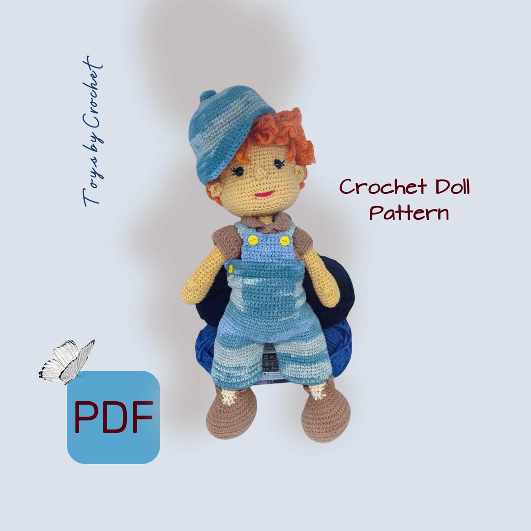 Boy Doll Crochet Pattern – Amigurumi PDF Tutorial – Handmade Soft Toy ...