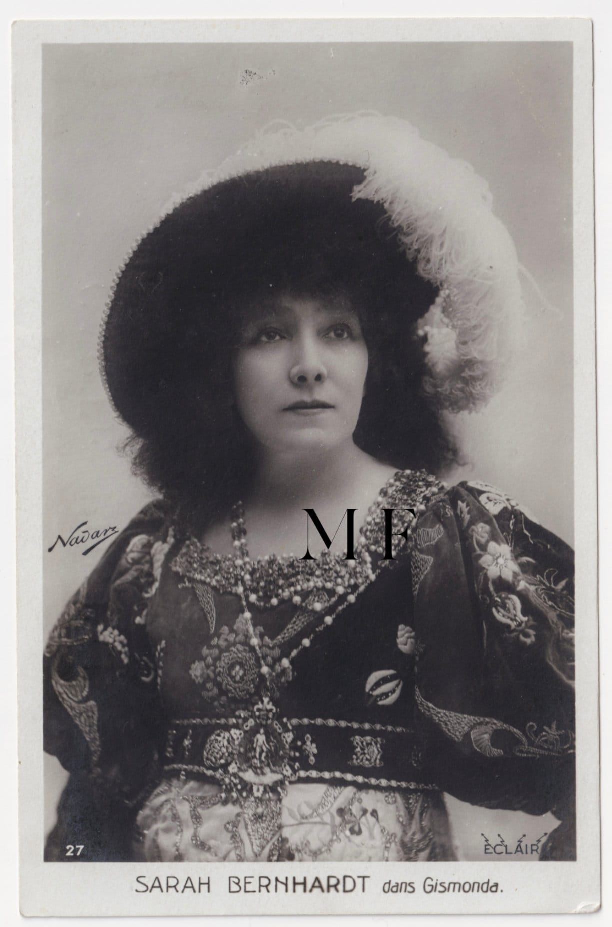 Vintage Postcard, Artist, Beautiful Portrait of Sarah Bernhardt by ...