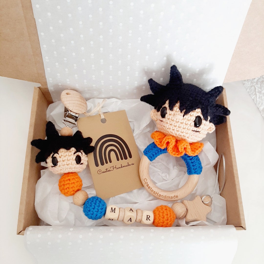 Baby Set Inspired by Goku, Handmade, Crochet, Personalized, Baby Shower ...