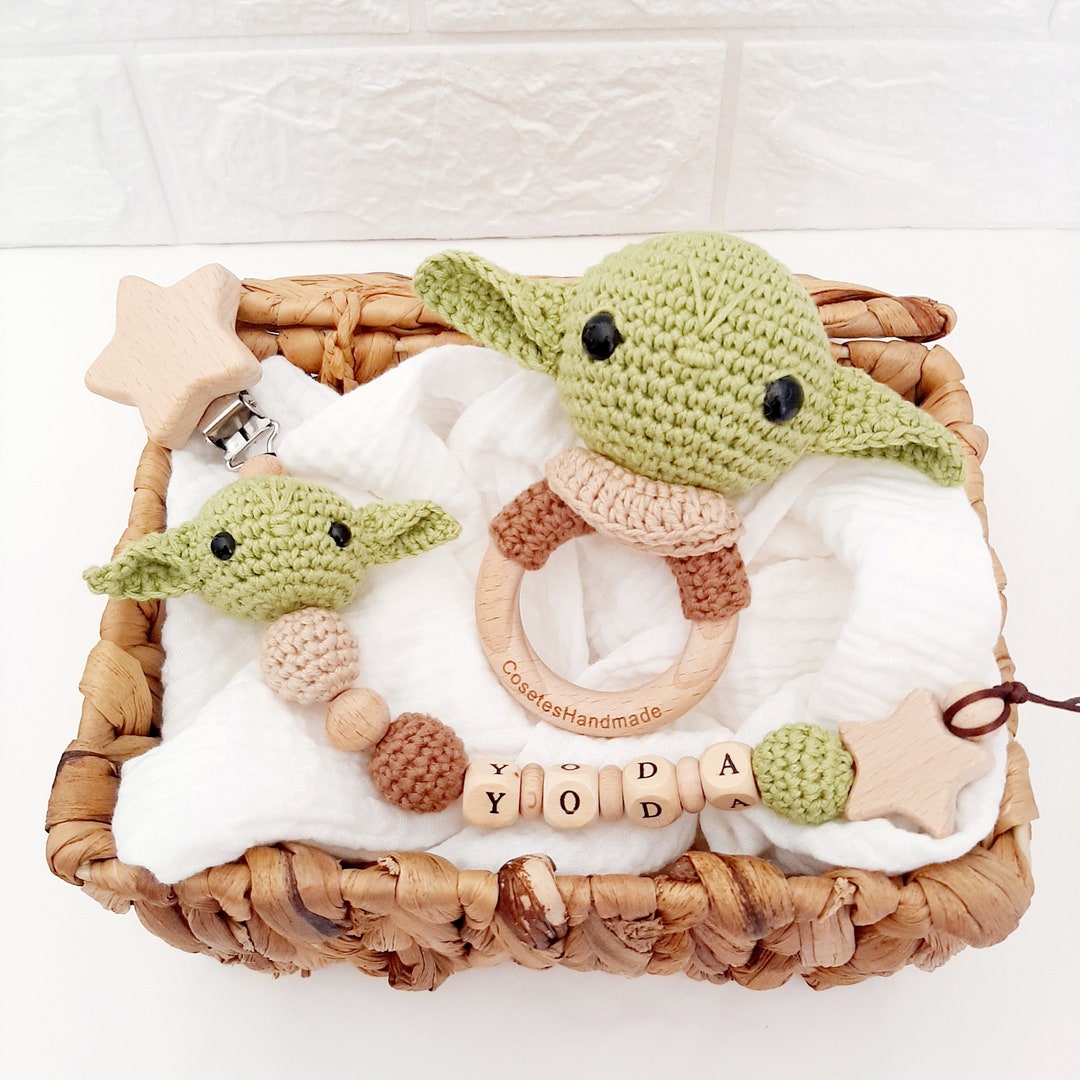 Baby Yoda Set, Baby Shower Gift, Personalized, Unisex, Handmade. Grogu ...