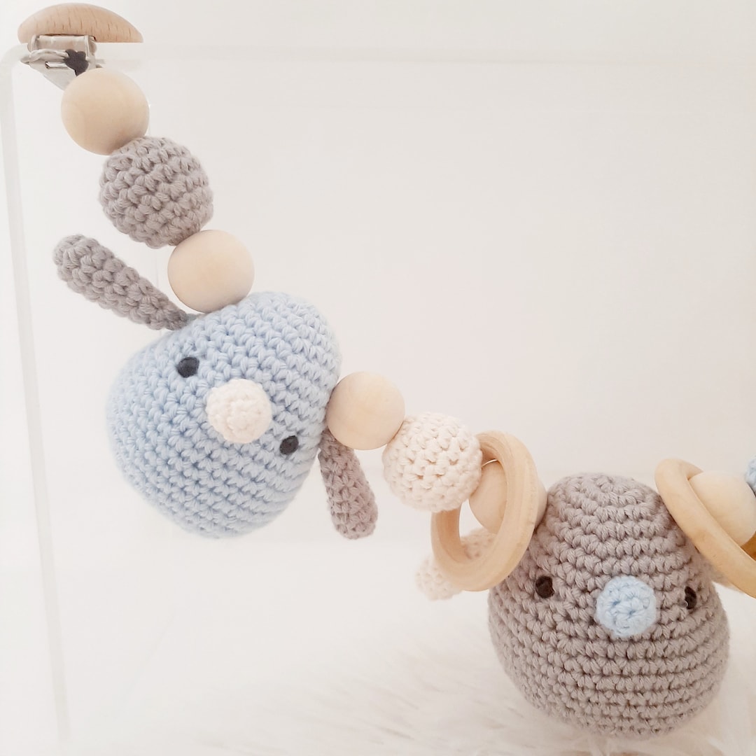Chain of Toys for the Baby Stroller, Amigurumi Birds, Gift for Babies ...