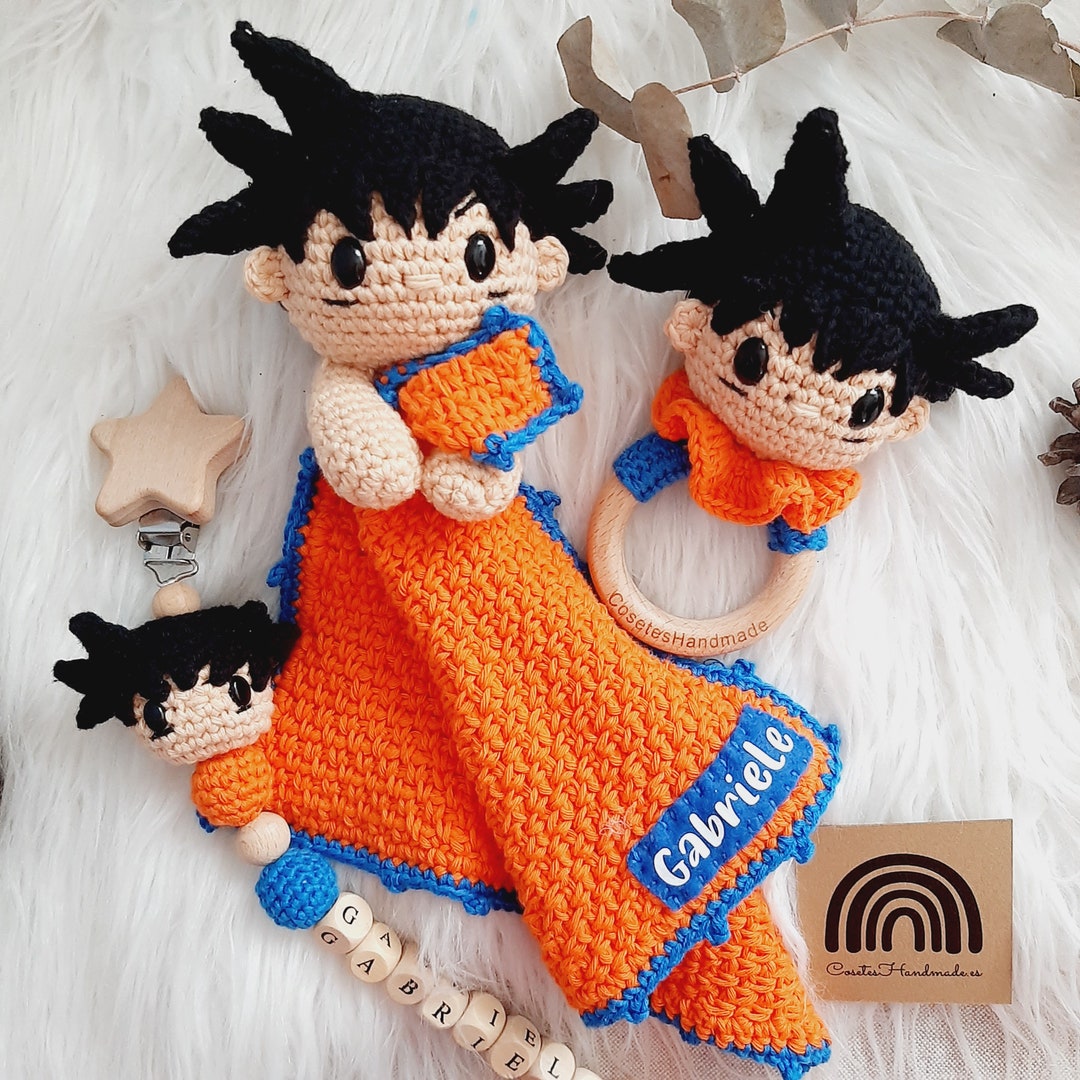 Baby Goku Pack, Handmade, Goku Dou-dou, Crochet, Personalized, Baby ...