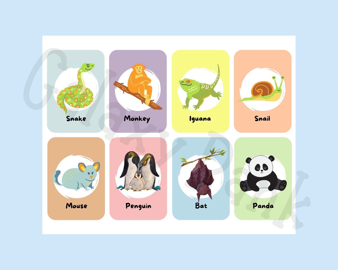 Children's Learning Posters, Flash Cards, Montessori Educational ...