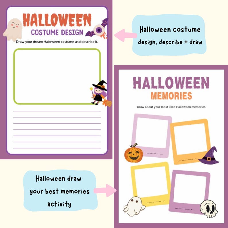 Halloween Activity Pack, Games, Coloring, Writing (PDF Download) - Etsy