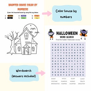 20 Halloween Themed Children's Activity Pack, Games, Learning Activity ...