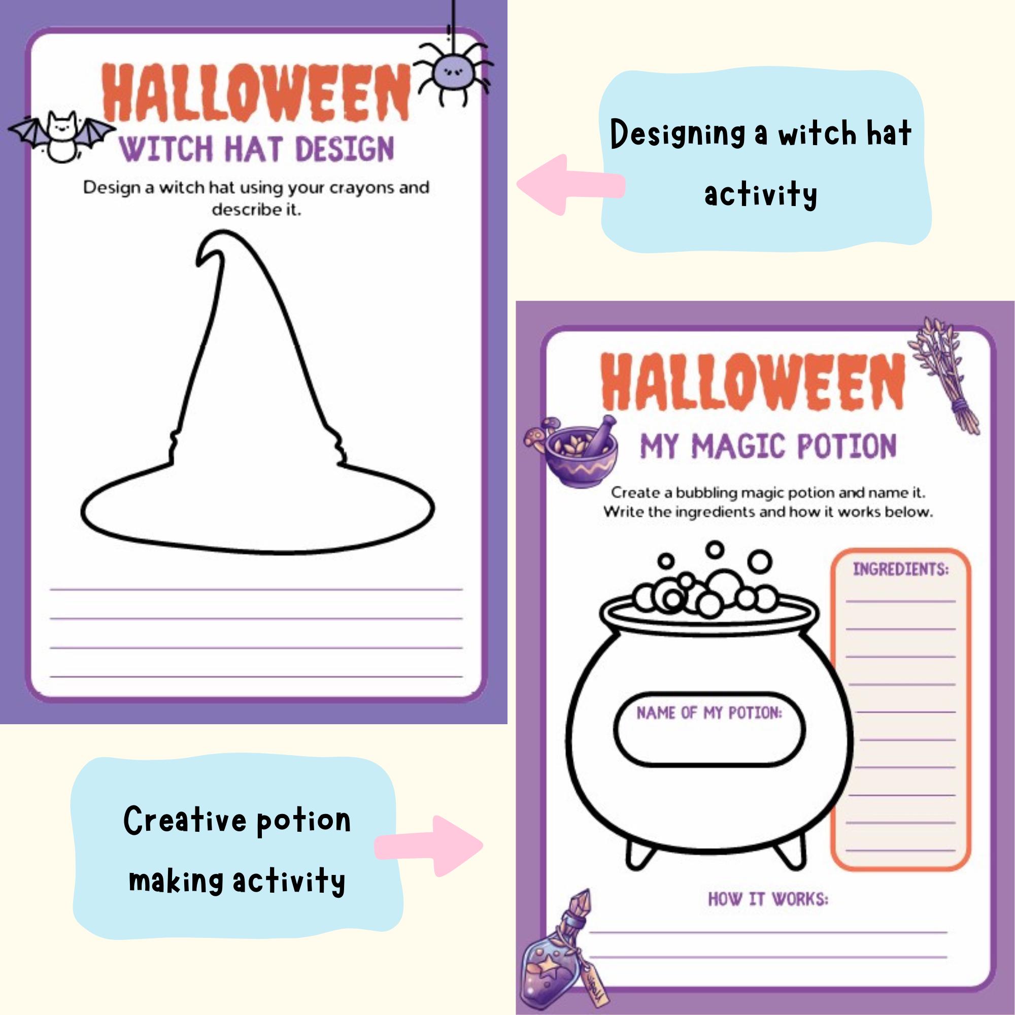 Halloween Activity Pack, Games, Coloring, Writing (PDF Download) - Etsy