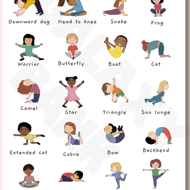 Yoga Pose Poster Child - Etsy UK