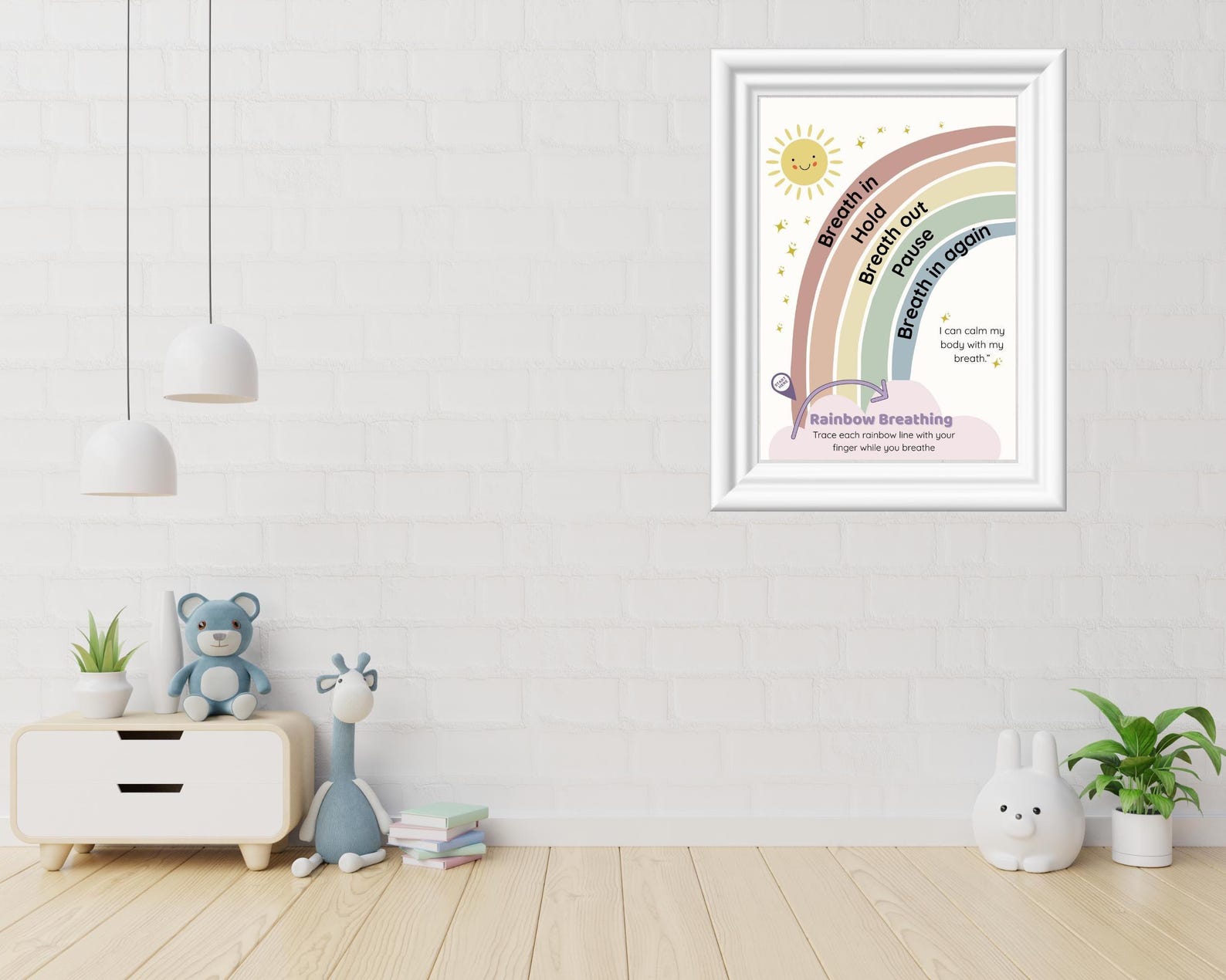 Boho Rainbow Breathing Exercise Poster for Kids (digital Download) - Etsy