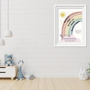 Boho Rainbow Breathing Exercise Poster for Kids (digital Download) - Etsy