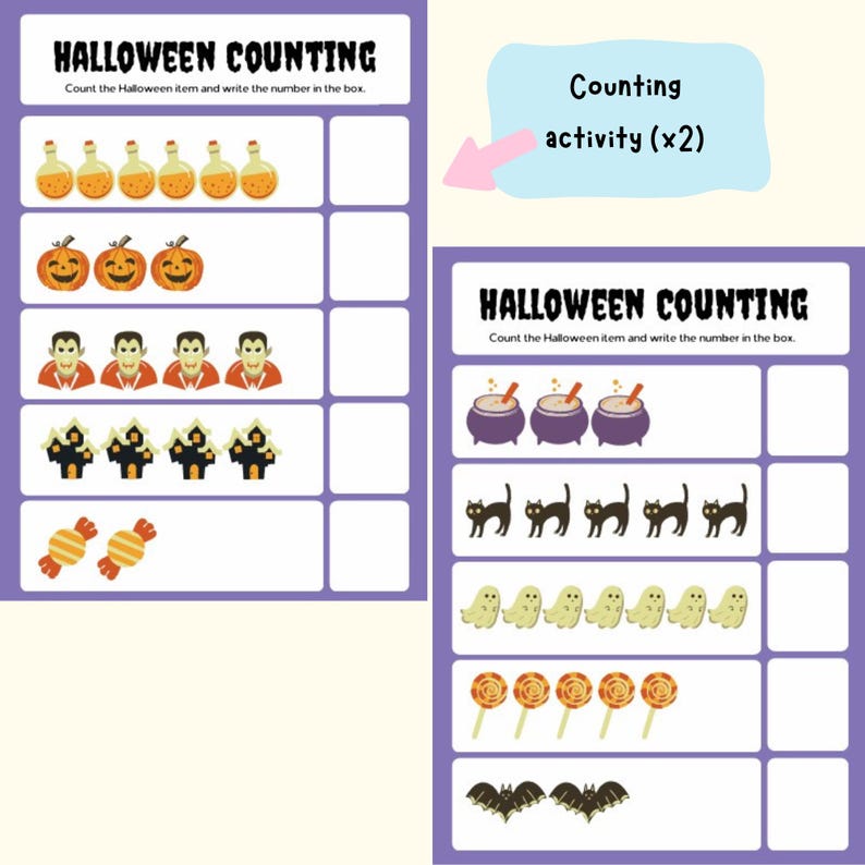 20 Halloween Themed Children's Activity Pack, Games, Learning Activity ...