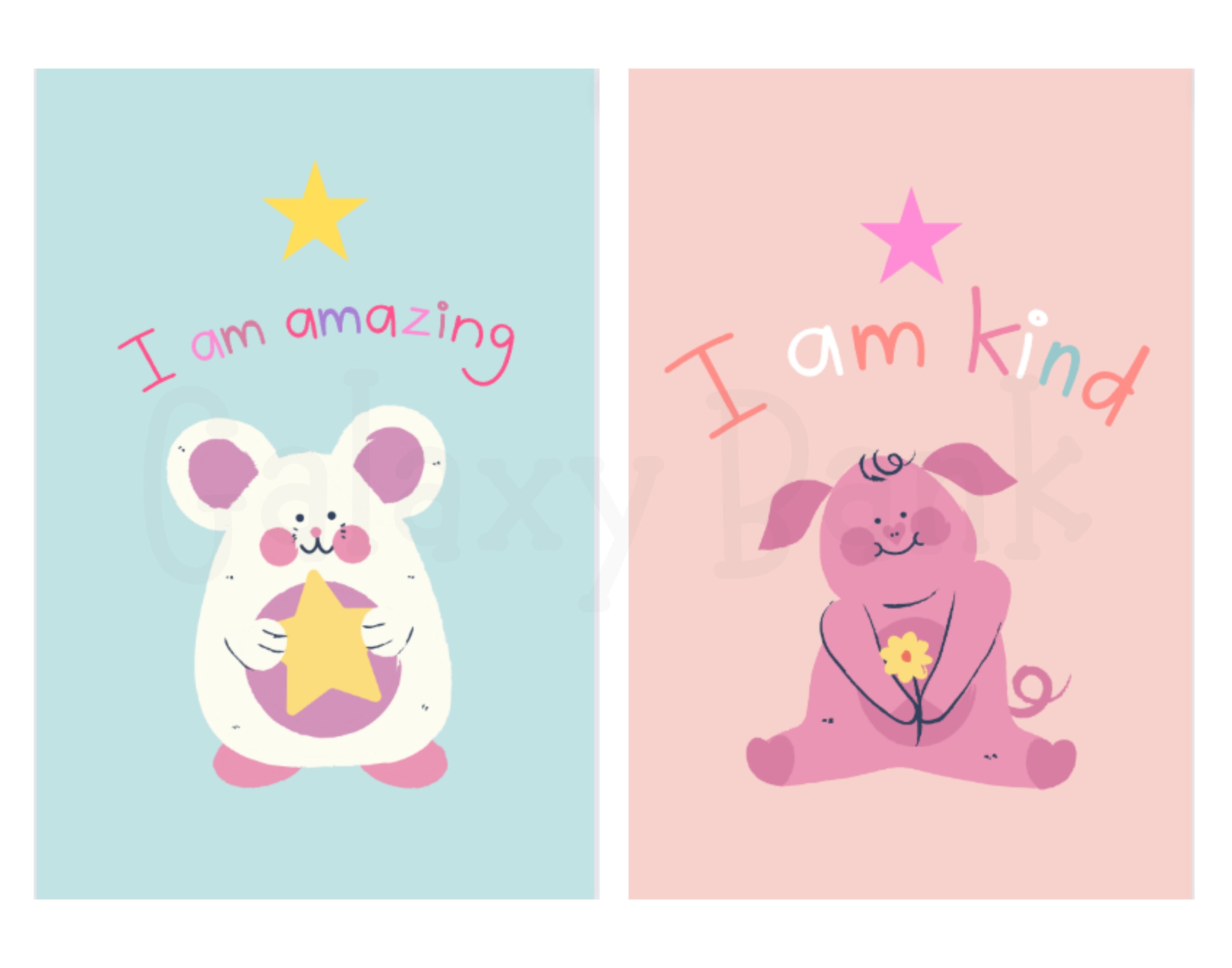 15 Cute Montessori Inspired Children's Affirmation Poster Art Files ...