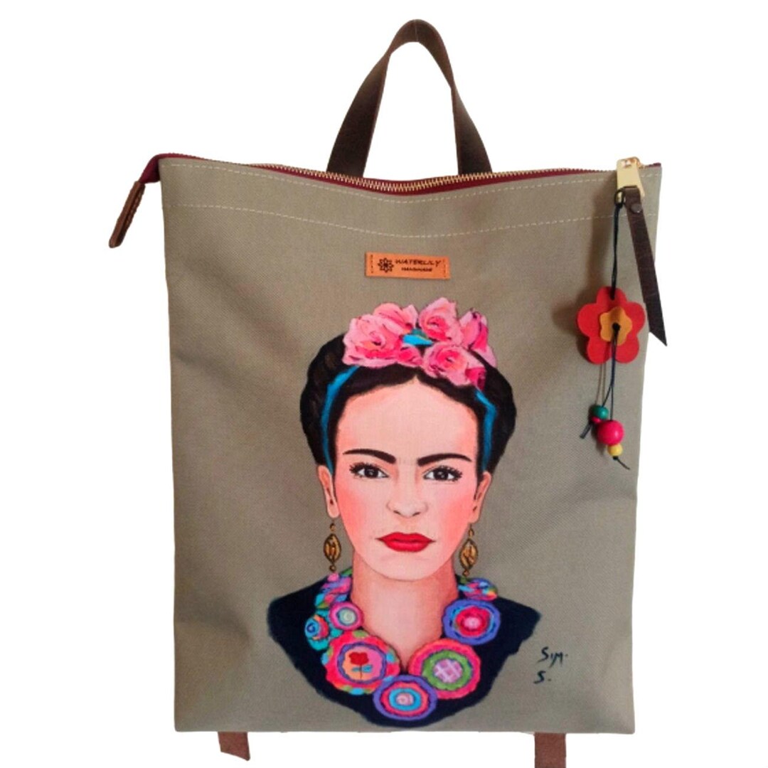 Frida Kahlo Portait on Handmade and Handpainted Backpack,unique Gift ...