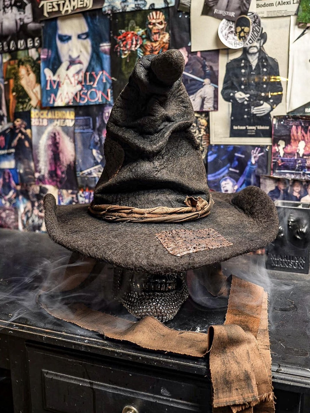 THE SORTING HAT - Harry Potter Sorting Hat Felt Hat Genuine Leather - Etsy