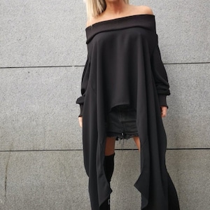 Asimetric Woman Tunic/gothic Woman Top/ Loose Top/ Extravagant Tunic ...