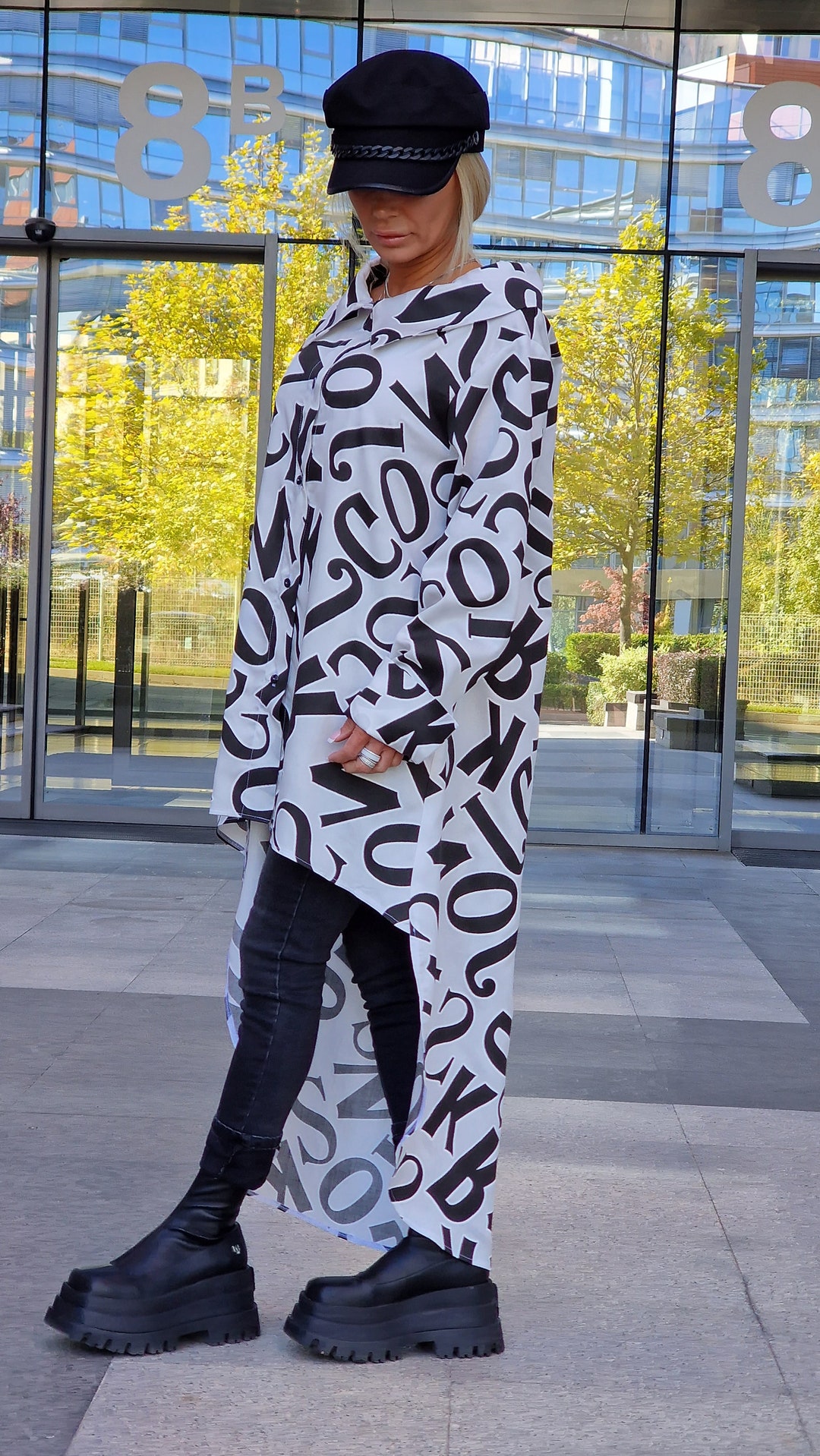 Extra Long Shirt, Oversized Tunic Shirt, White Shirt, Extravagant Top ...