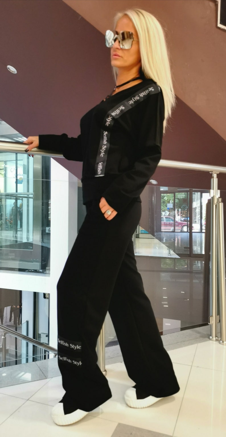 Sport Women Set / Black Sport Set / Casual Style Set/loose Set - Etsy