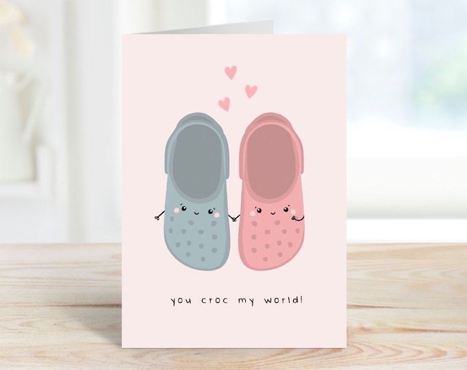 Crocs Crocin Around the Christmas Tree Christmas Card, Funny Croc Clogs ...