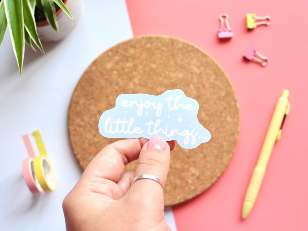 Enjoy the Little Things Sticker Waterproof Laptop Decal - Etsy