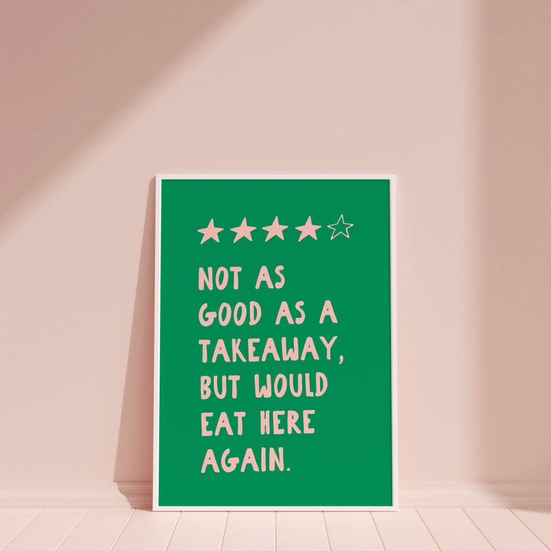 Funny Retro Kitchen PHYSICAL Wall Art Print | Aesthetic Kitchen Decor ...