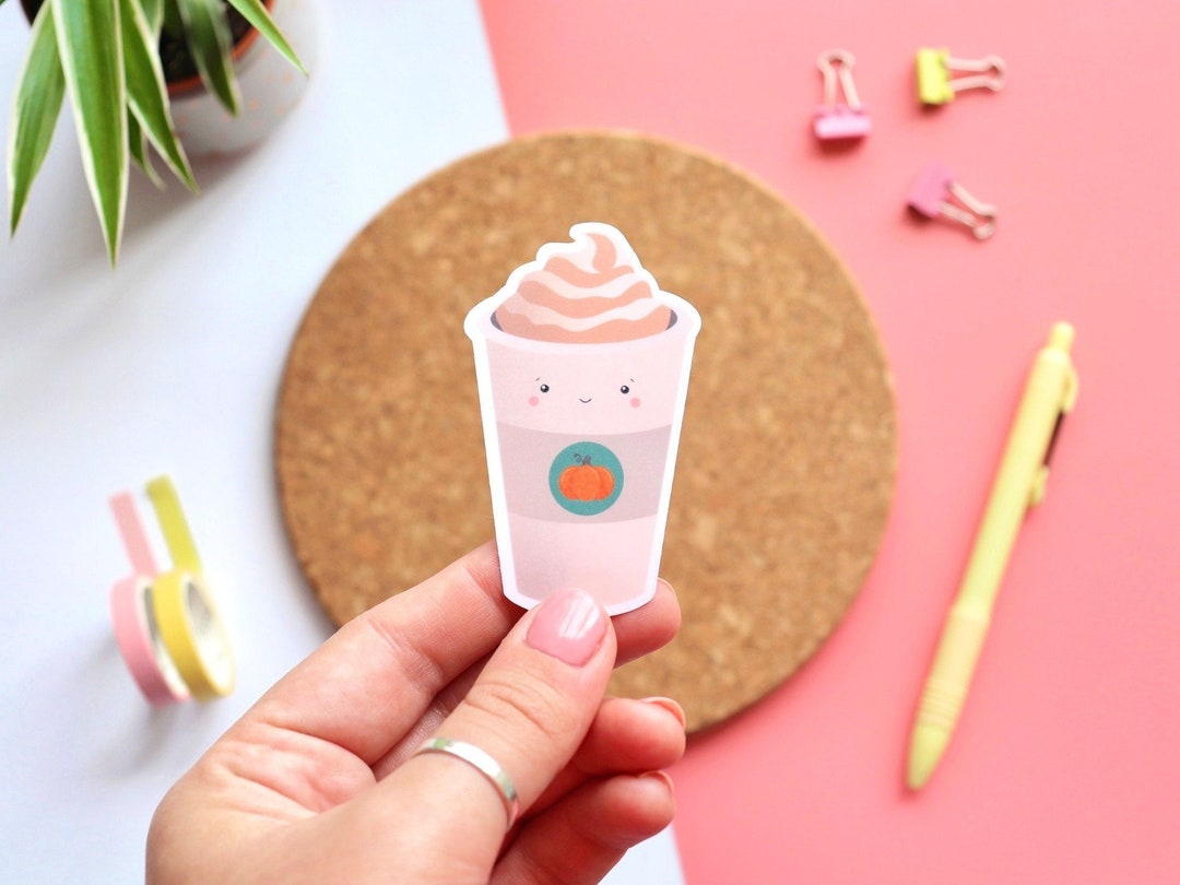 Pumpkin Spice Latte Die Cut Vinyl Sticker Autumn / Fall Sticker Laptop ...