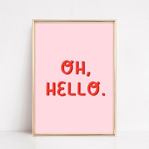 Oh Hello Wall Art Print Hallway / Entryway Print Gallery - Etsy