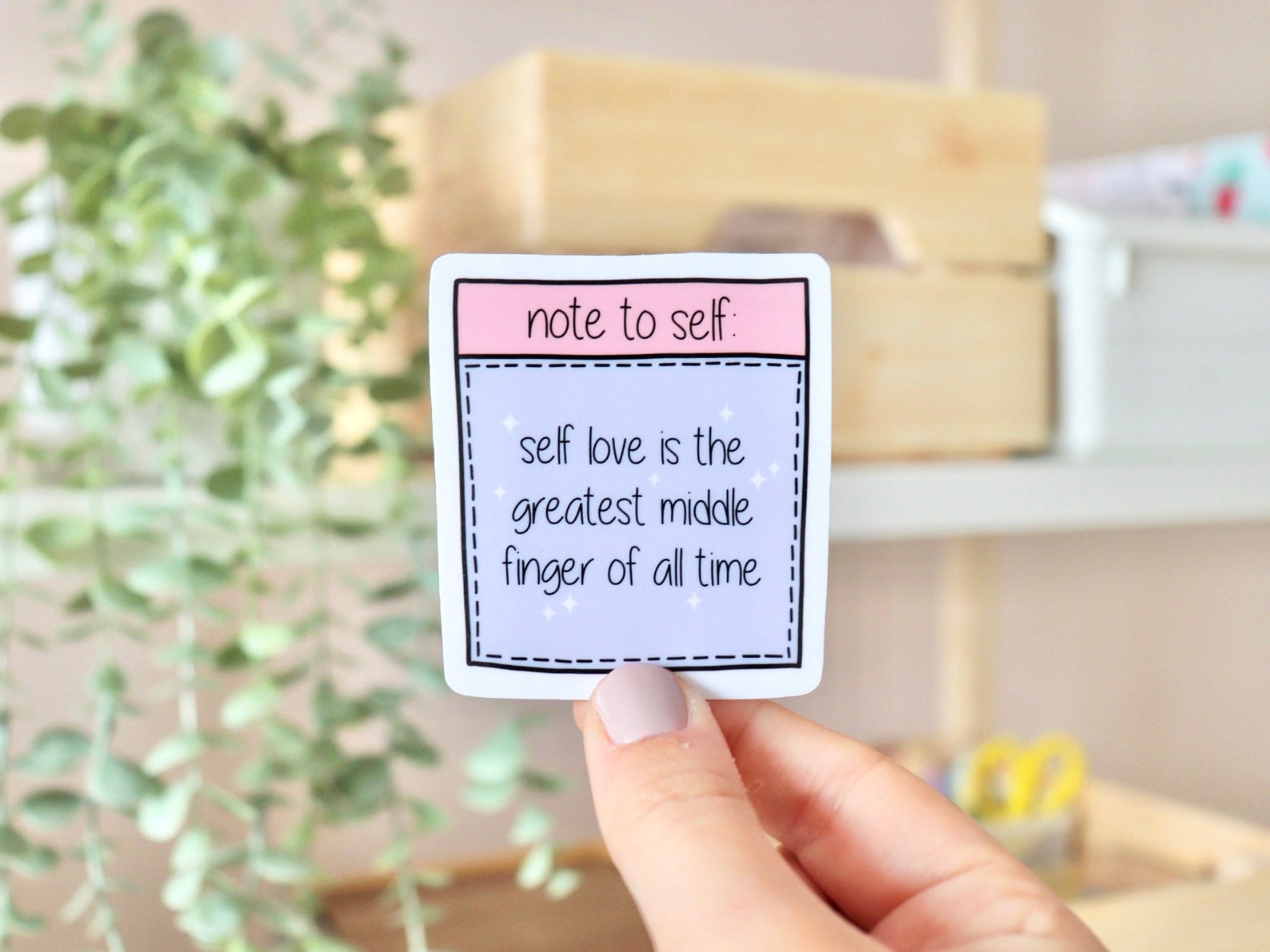 Self Love Positivity Vinyl Sticker Note to Self Sticker - Etsy UK