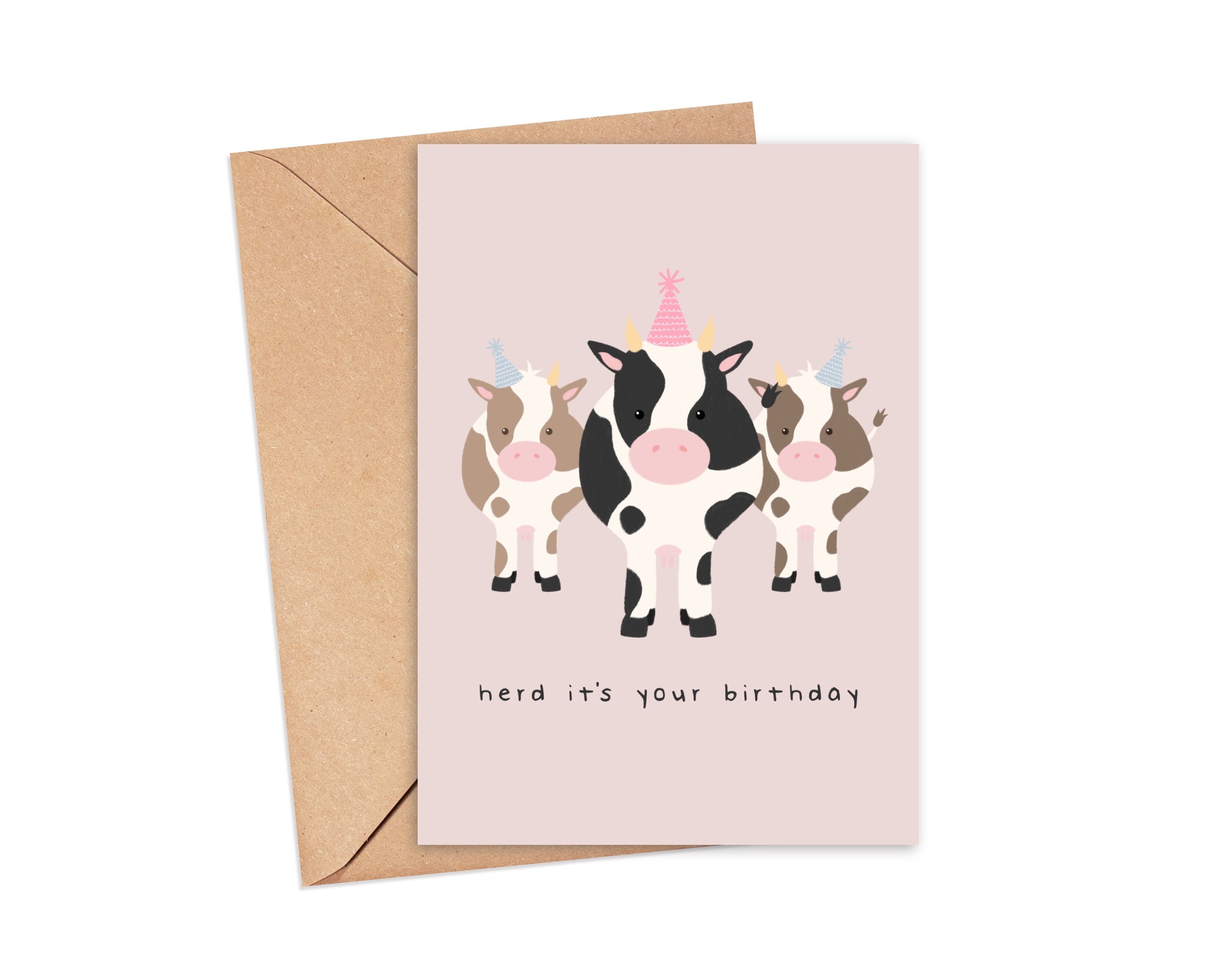 Herd It's Your Birthday Card A6 Funny Pun Humour Card - Etsy