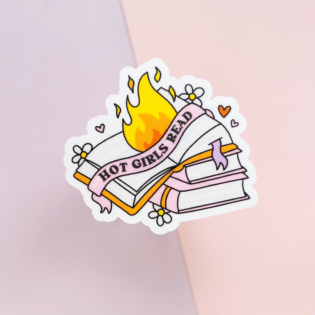 Hot Girls Read Sticker Waterproof Book Lover Kindle Lover Reading Gift ...