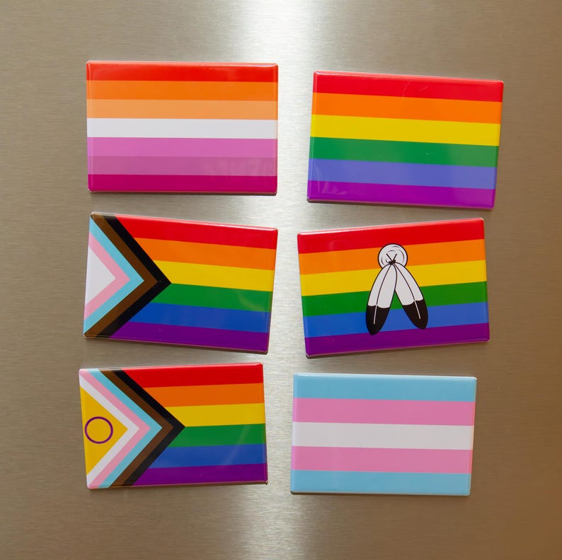 Pride Flag Fridge Magnet – LGBTQ+ Inclusive Decor (8x5cm) - Etsy UK