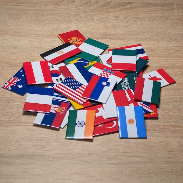 World Flags Fridge Magnet - Etsy